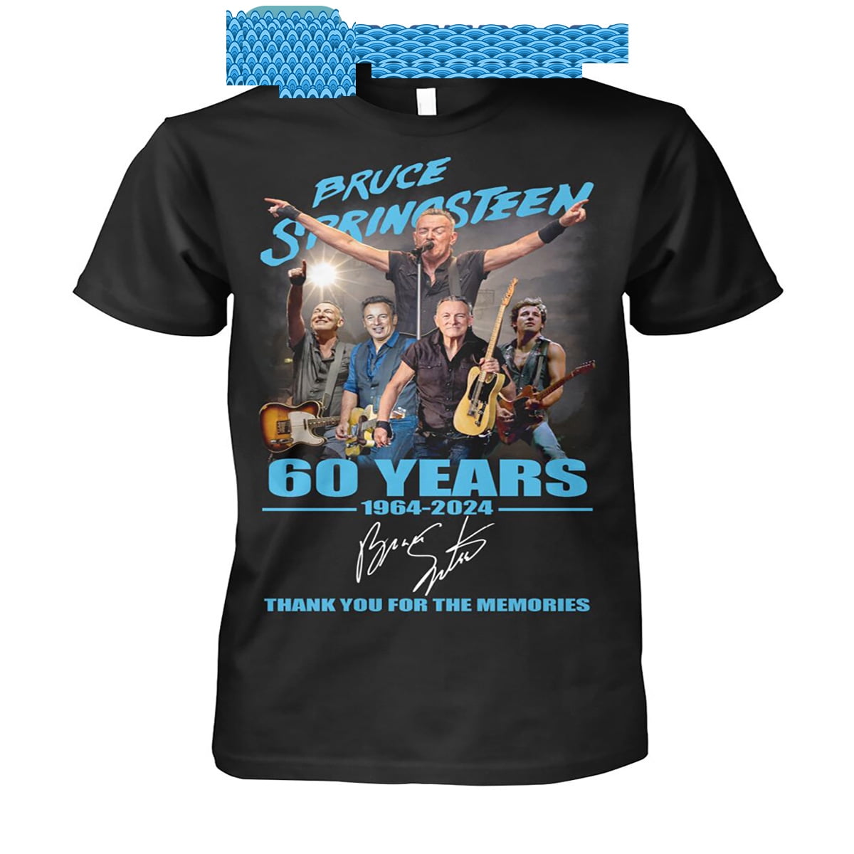 Bruce Springsteen 60 Years Of The Memories 1964-2024 T-Shirt - Walmart.com