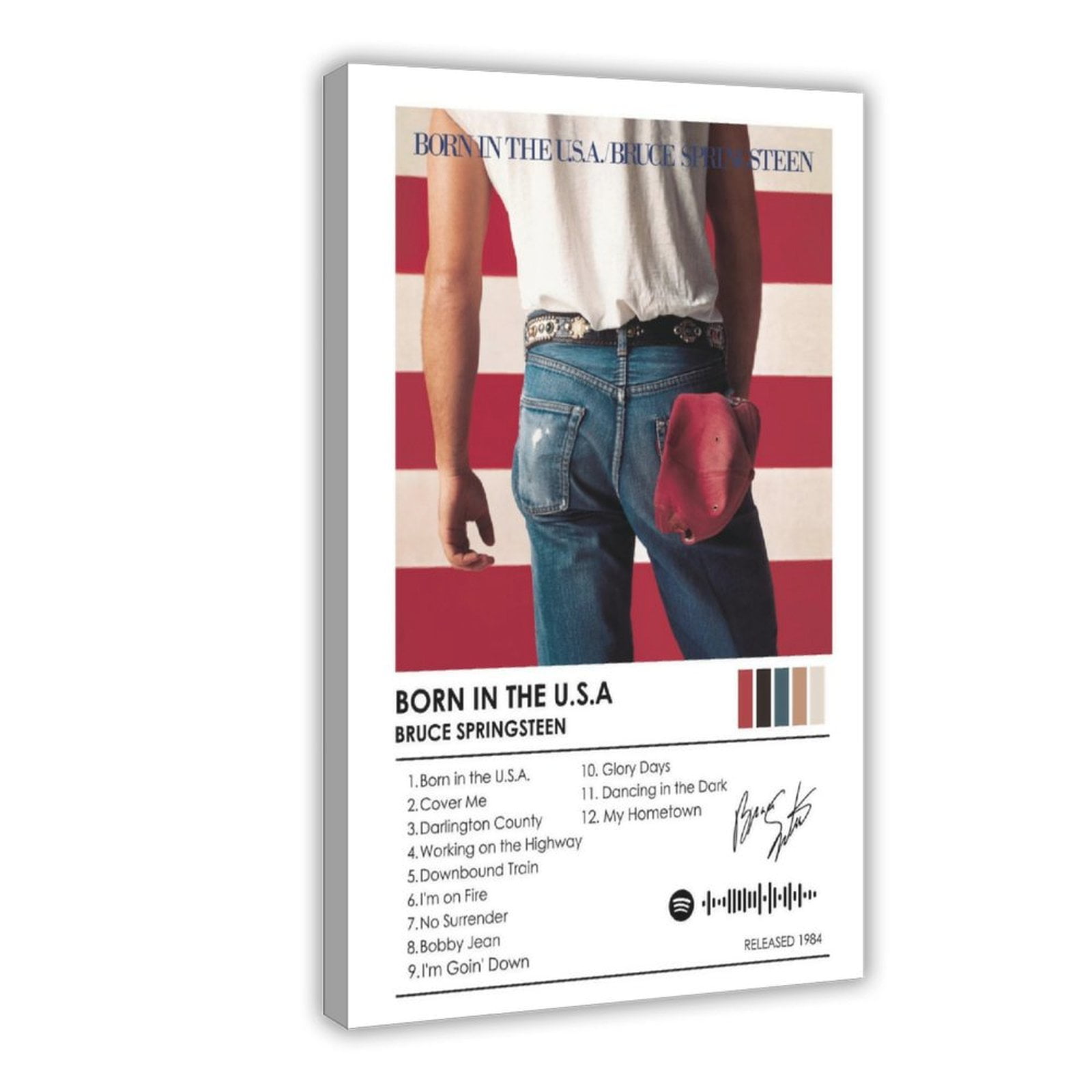 Bruce Springsteen BORN IN THE U.S.A. Album Cover Canvas Print - Vintage ...