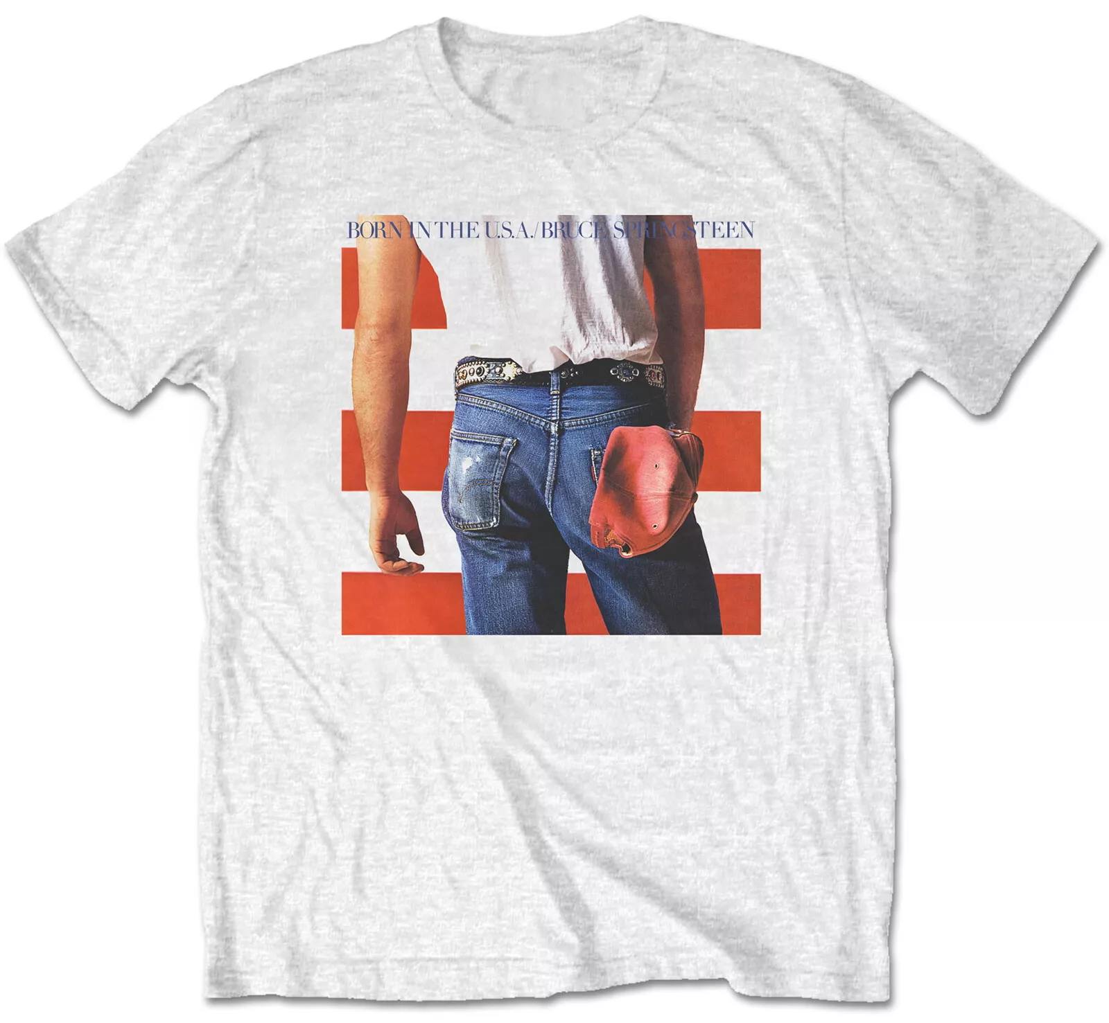 Bruce Springsteen Born In The USA White T-ShirtChristmas Gift Shirt ...