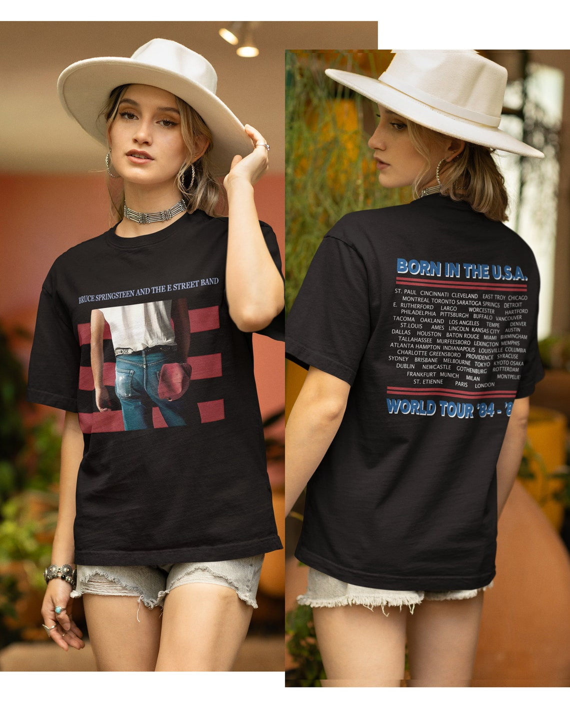 Bruce Springsteen Born In The USA World Tour 84 85 T-Shirt, Bruce ...