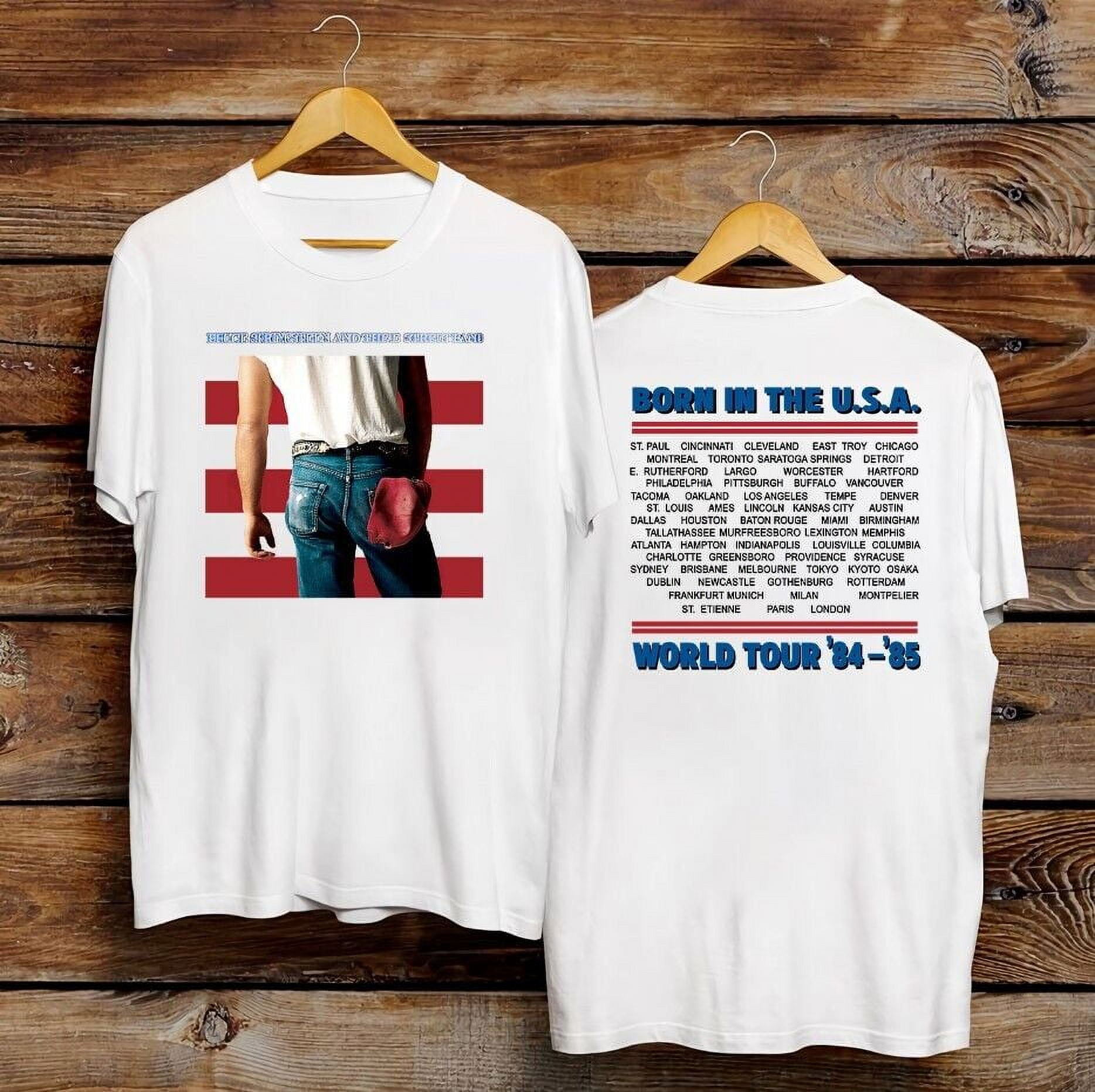Bruce Springsteen Born in the USA World Tour '84-'85 2 Sided T-Shirt ...