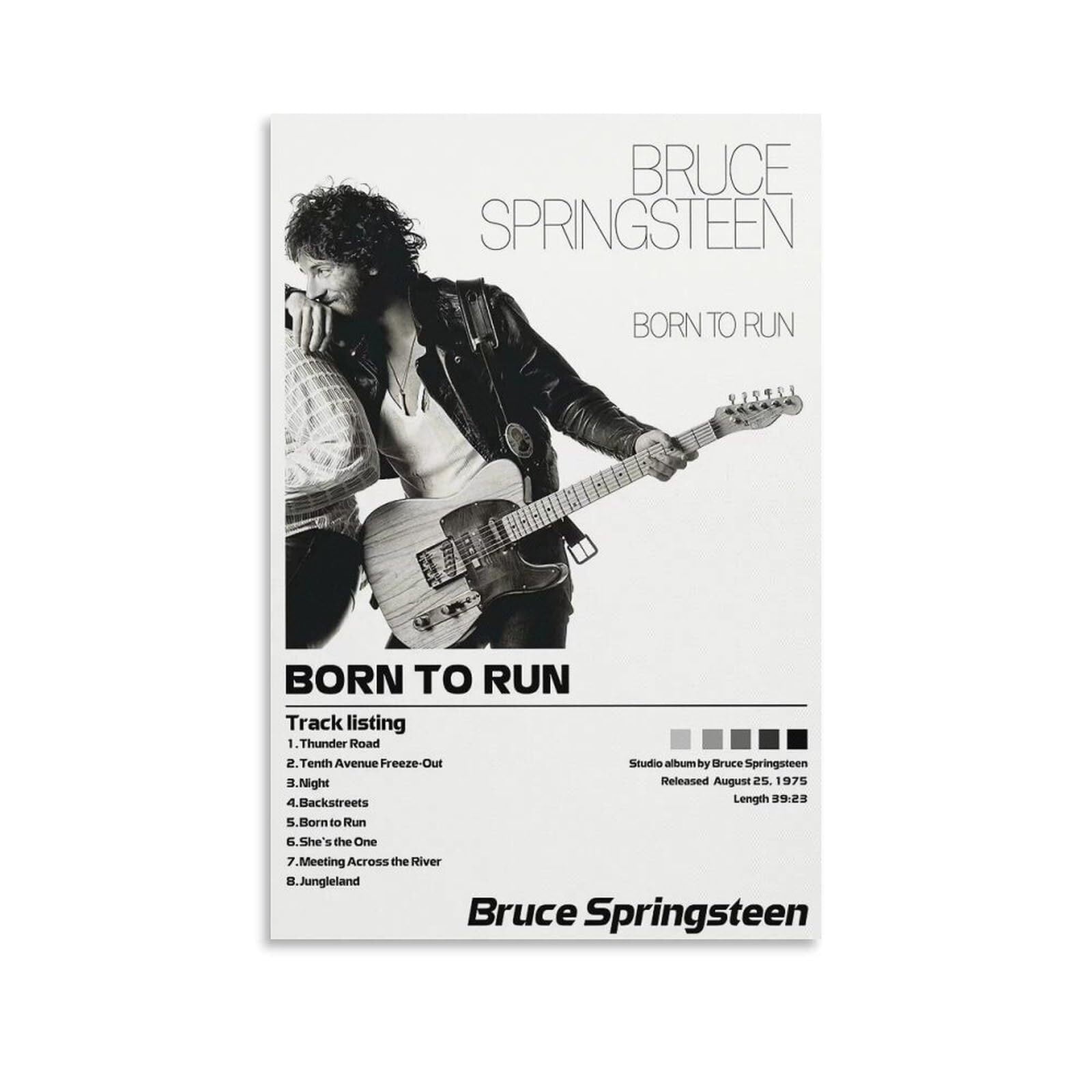 Bruce Springsteen Born to Run Canvas Poster Wall Decorative Art ...