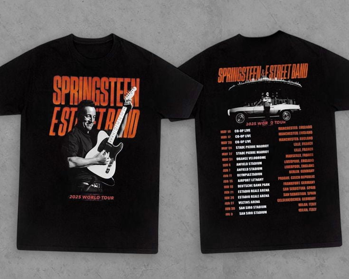 Bruce Springsteen & E Street Band 2025 World Tour 3D Graphic T-Shirt ...