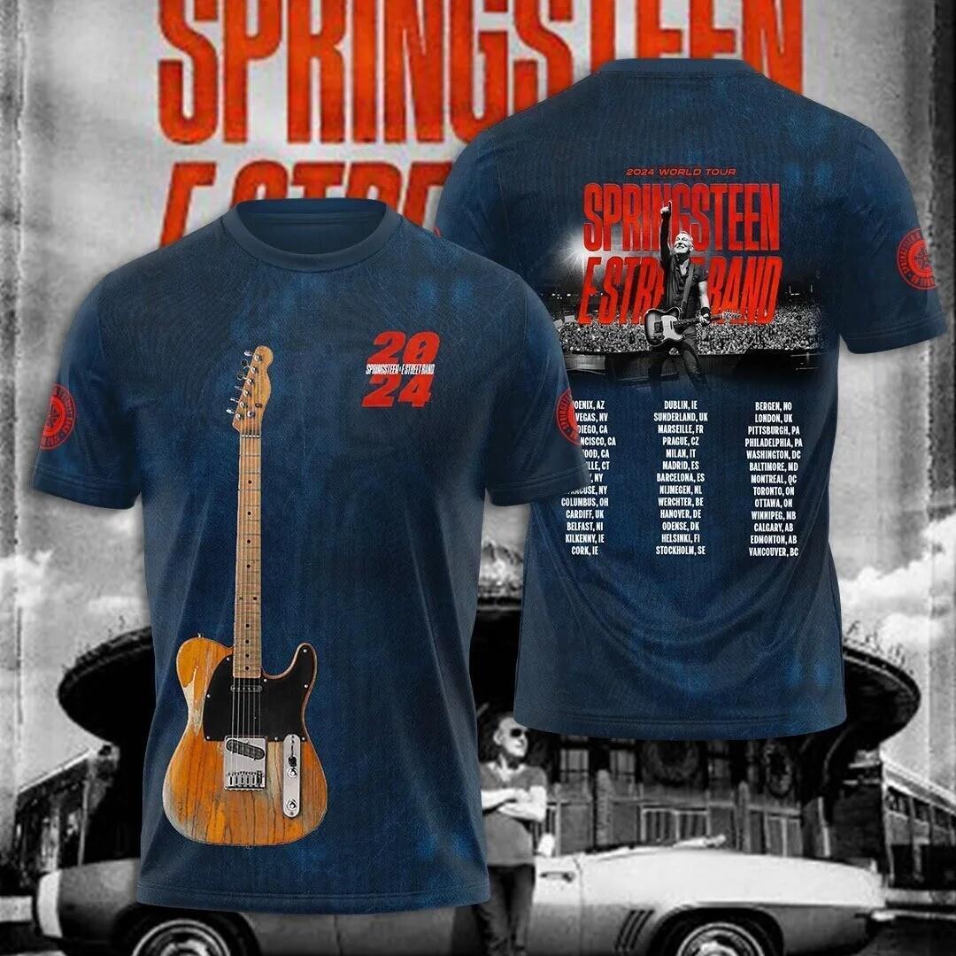 Bruce Springsteen E Street Band World Tour 2024 3D tshirt hot, new new ...