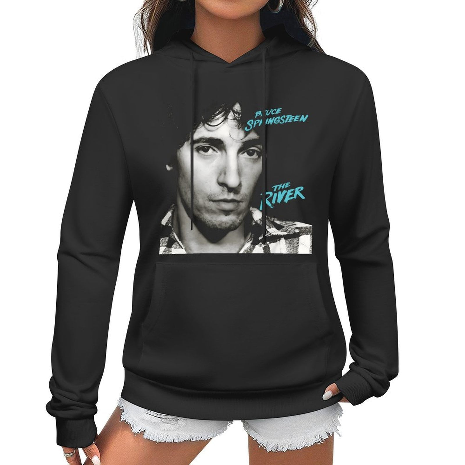 Bruce_Springsteen Funky Women's Hooded Pullover Casual Long Sleeve ...
