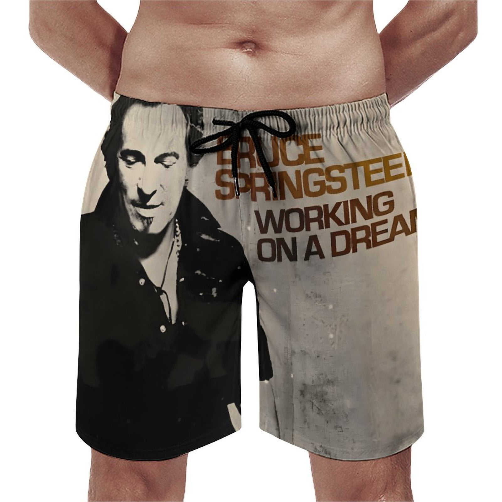 Bruce_Springsteen Groovy Mens Swim Trunks Quick Dry Board Shorts ...