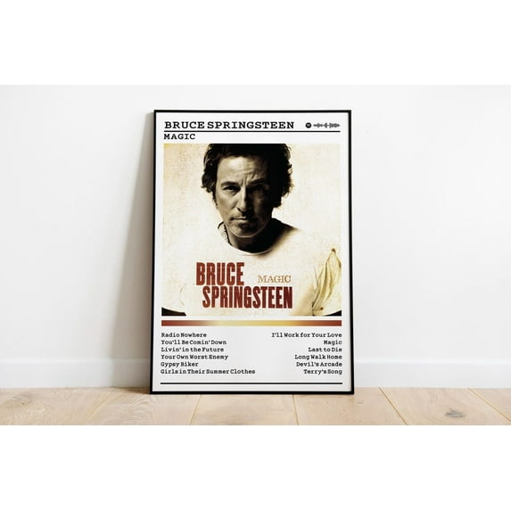 Bruce Springsteen 'Magic' Album : Rock Music Wall Art #302, Unframed ...