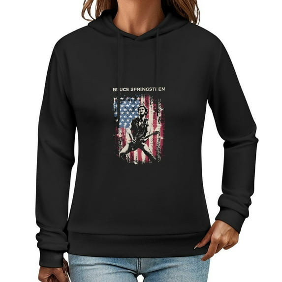 Bruce_Springsteen Official Women's Hooded Pullover Casual Long Sleeve ...