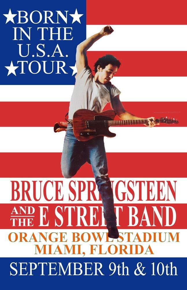 Bruce Springsteen Replica 1985 Concert Poster - Walmart.com