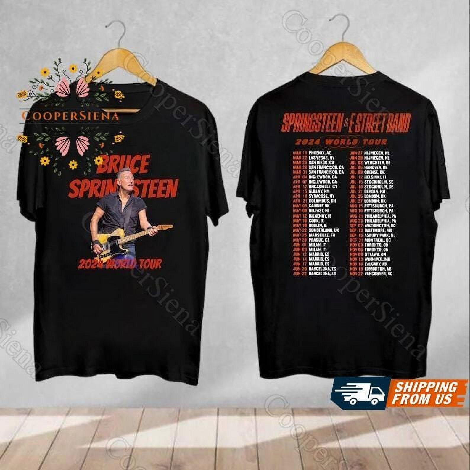 Bruce Springsteen Shirt, Bruce Springsteen Fan Gift, Rock Tour Shirt ...