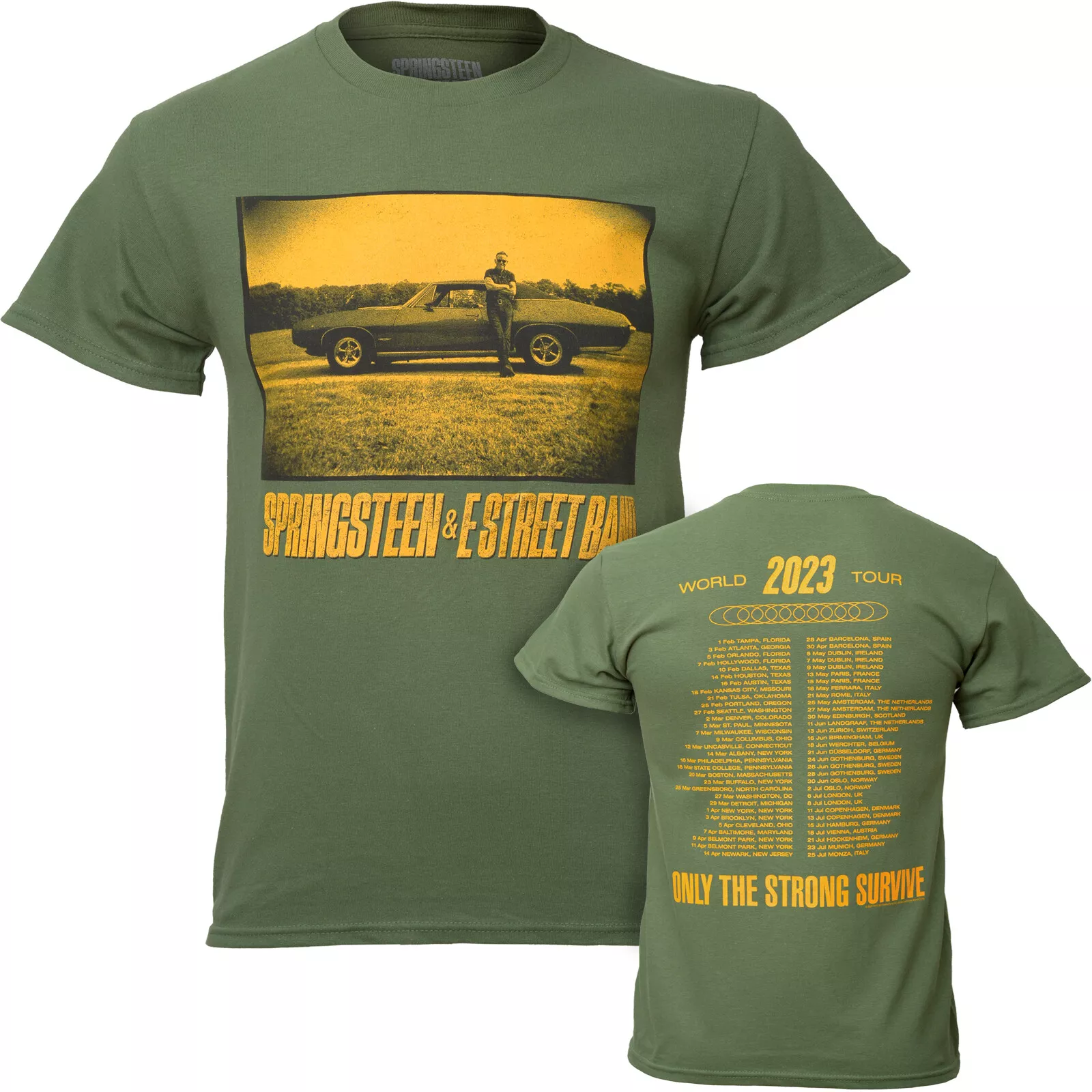 Bruce Springsteen Tour '23 Sepia Car T Shirt - Walmart.com