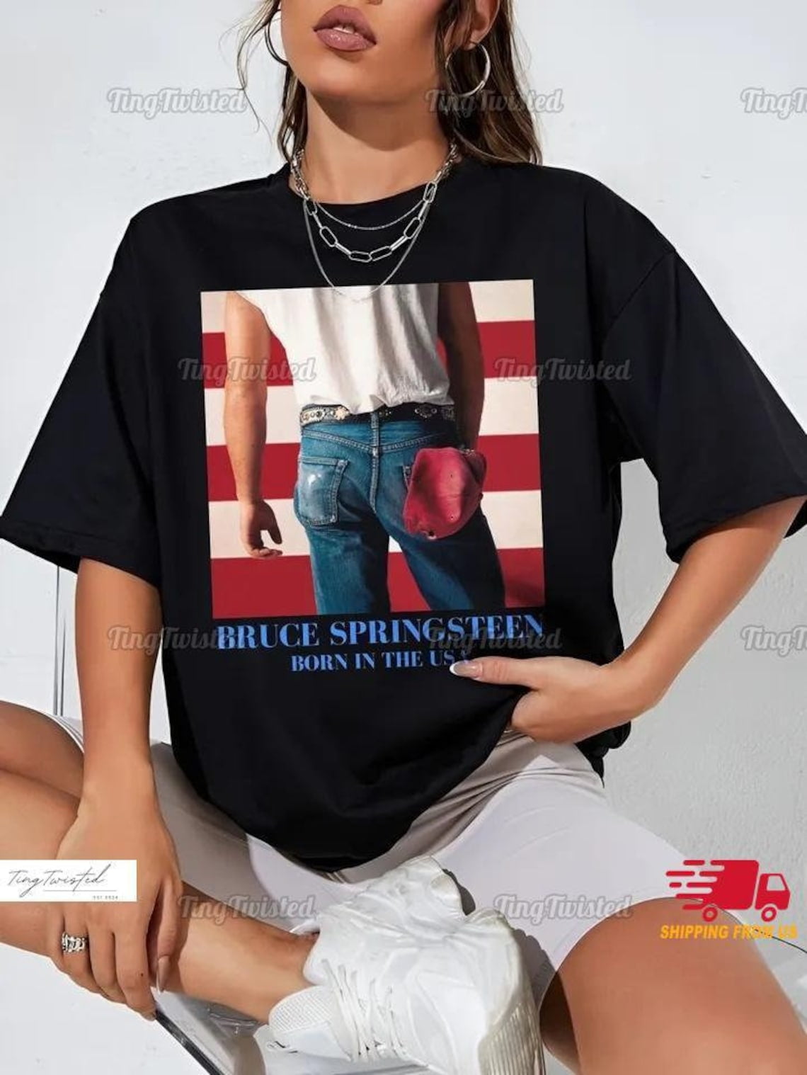 Bruce Springsteen Unisex Shirt, Bruce Springsteen Born In USA T-Shirt ...