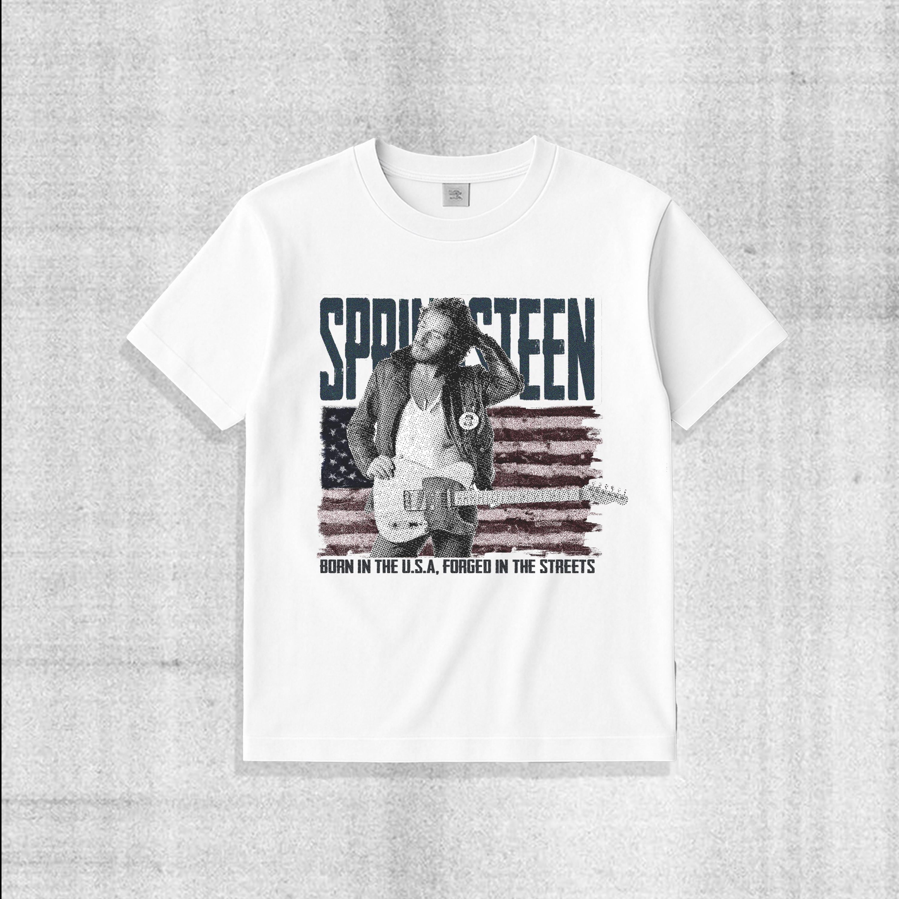 Bruce Springsteen Vintage T-Shirt - Born in the U.S.A. Graphic Tee ...