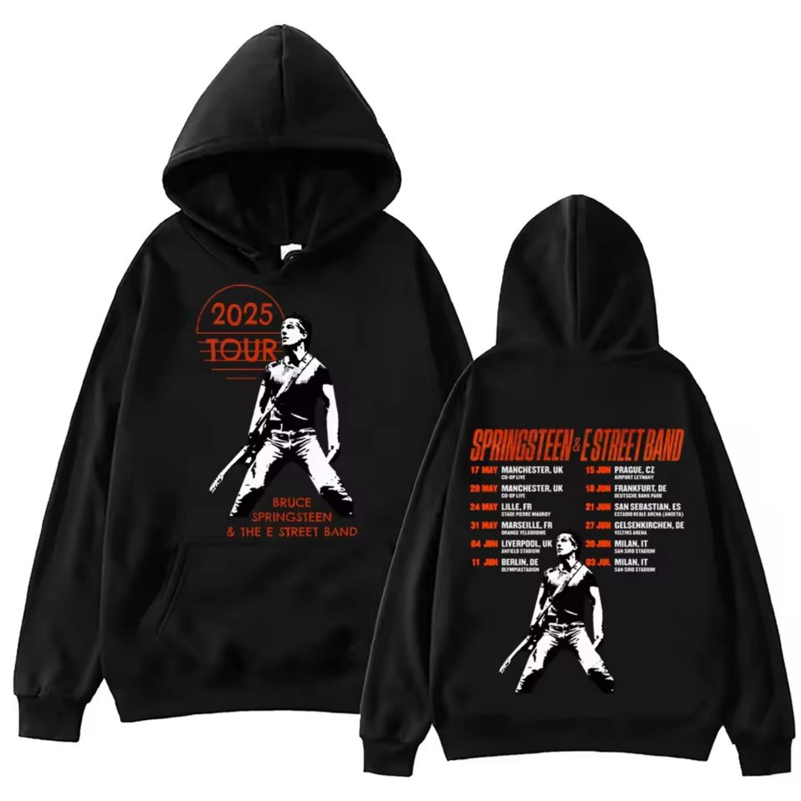 Bruce Springsteen Vintage Tour Poster Hoodie (S-3XL) - Recreate The ...