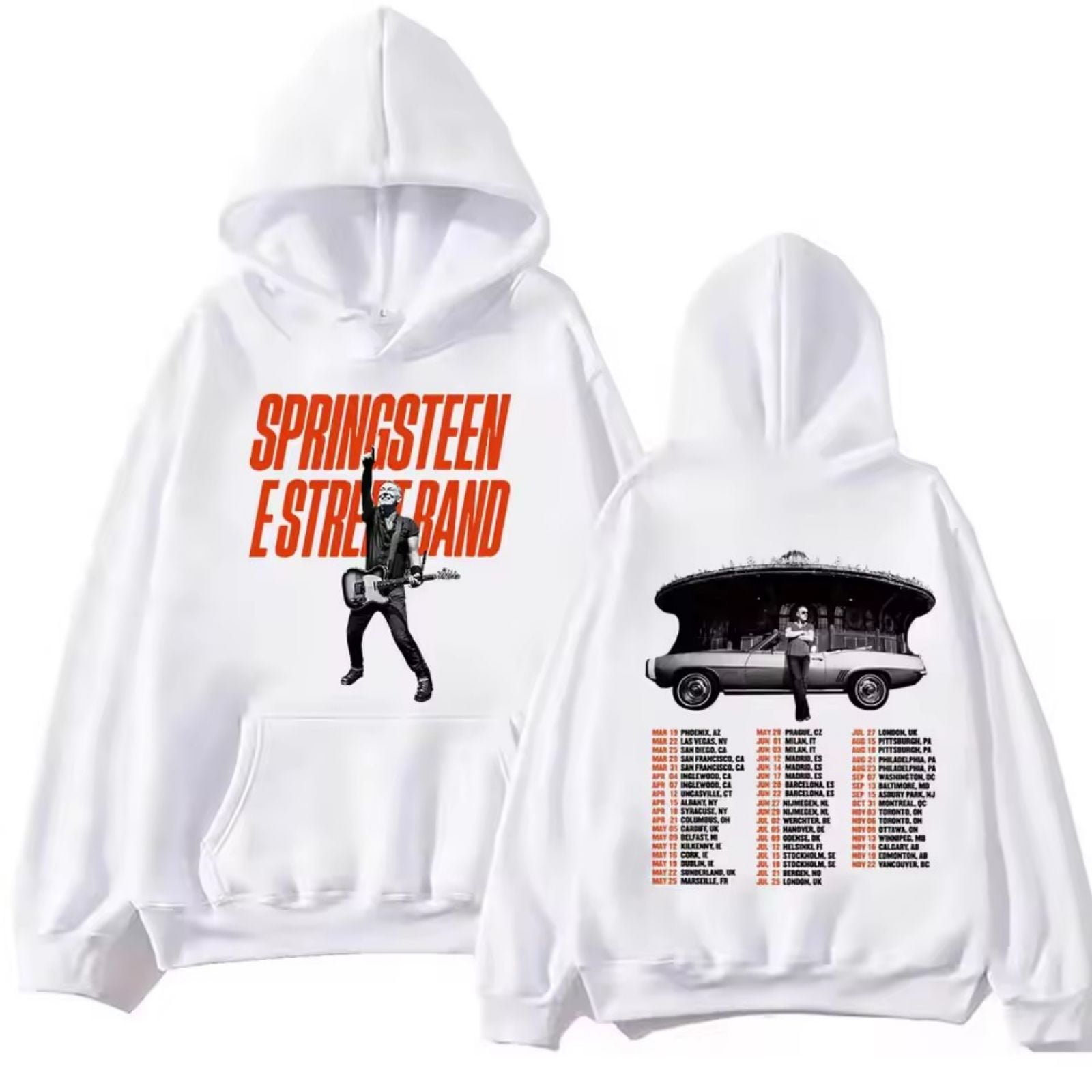 Bruce Springsteen Vintage Tour Poster Hoodie (S-3XL) - Recreate The ...
