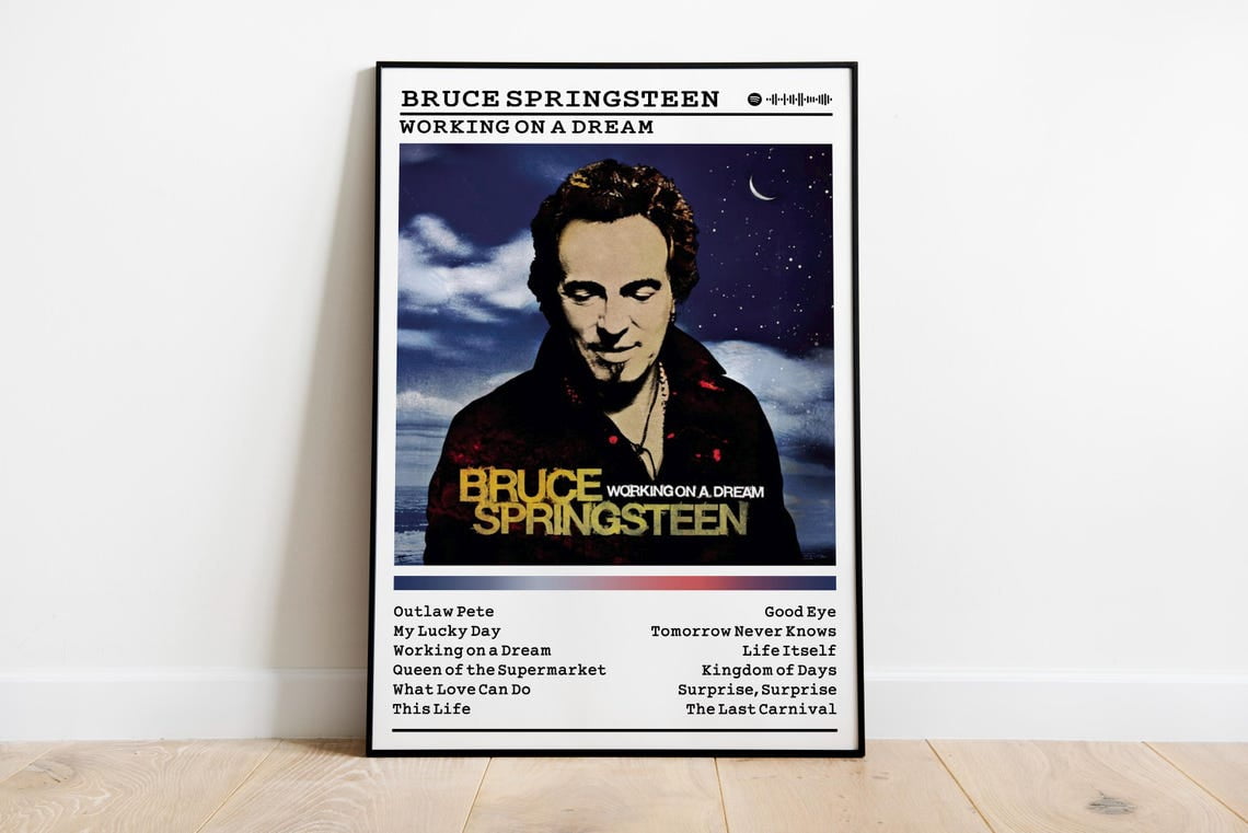 Bruce Springsteen 'Working On A Dream' Album Cover Art #298, Unframed ...