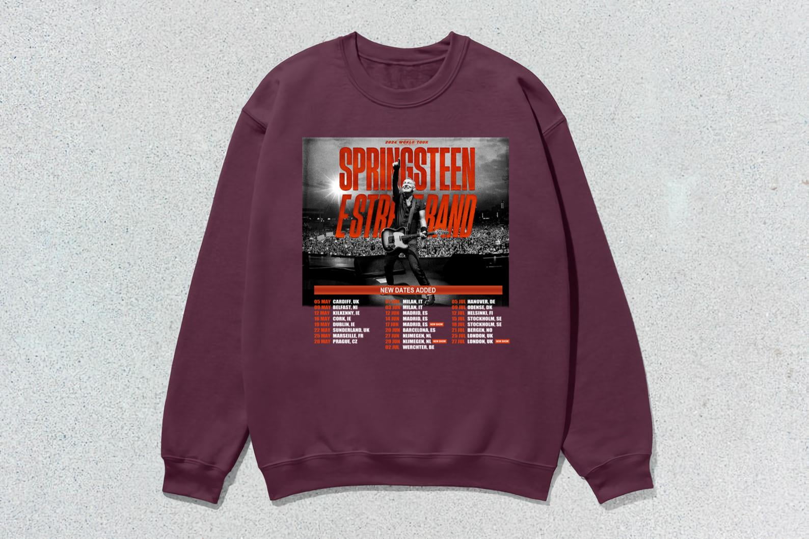 Bruce Springsteen World Tour 2024 - Black - T-shirt, 2024 Bruce ...