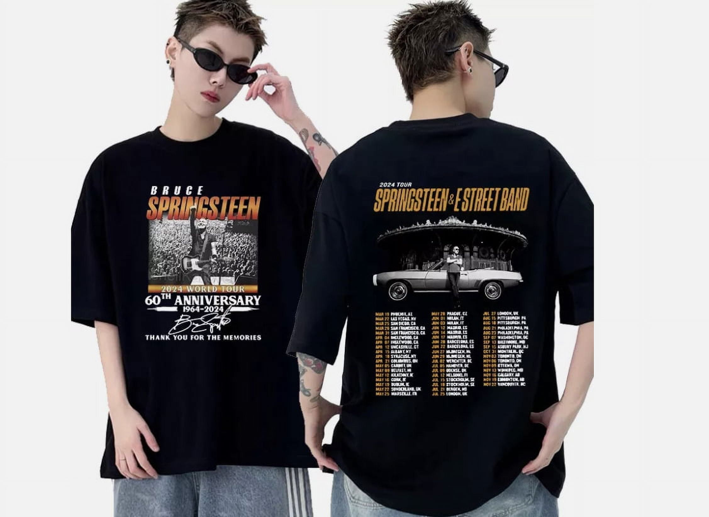 Bruce Springsteen and E Street 60 Years Rock Band Tour T-Shirt ...