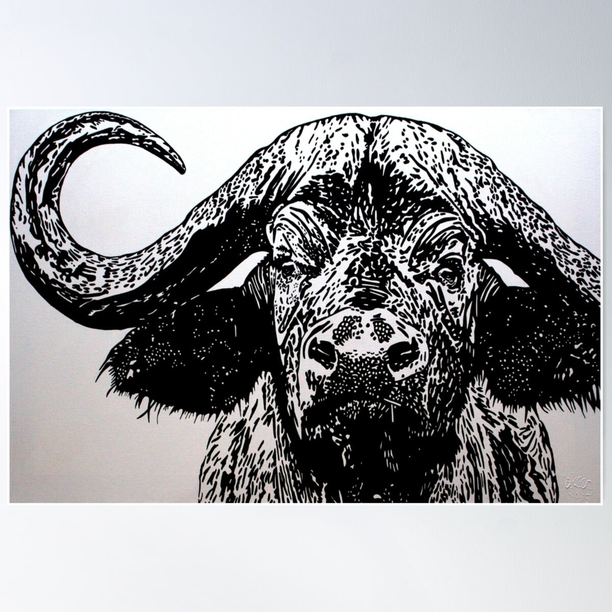 Bruce The Cape Buffelo Poster Wall Art, Modern Wall Decor For Living ...