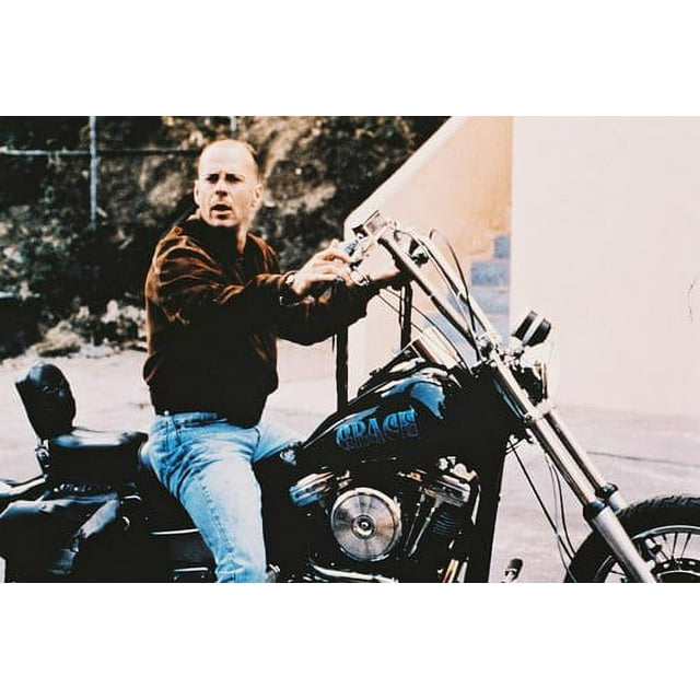 Bruce Willis Pulp Fiction 24X36 Poster seated on Chopper bike - Walmart.com