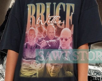 Bruce Willis Vintage T-Shirt - Bruce Willis Fans Shirt, Bruce Willi ...