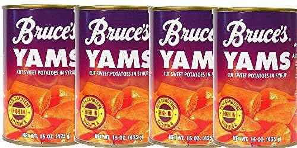 Bruce's Yams Sweet Potatoes in Syrup 15oz Cans (4 Pack) - Walmart.com