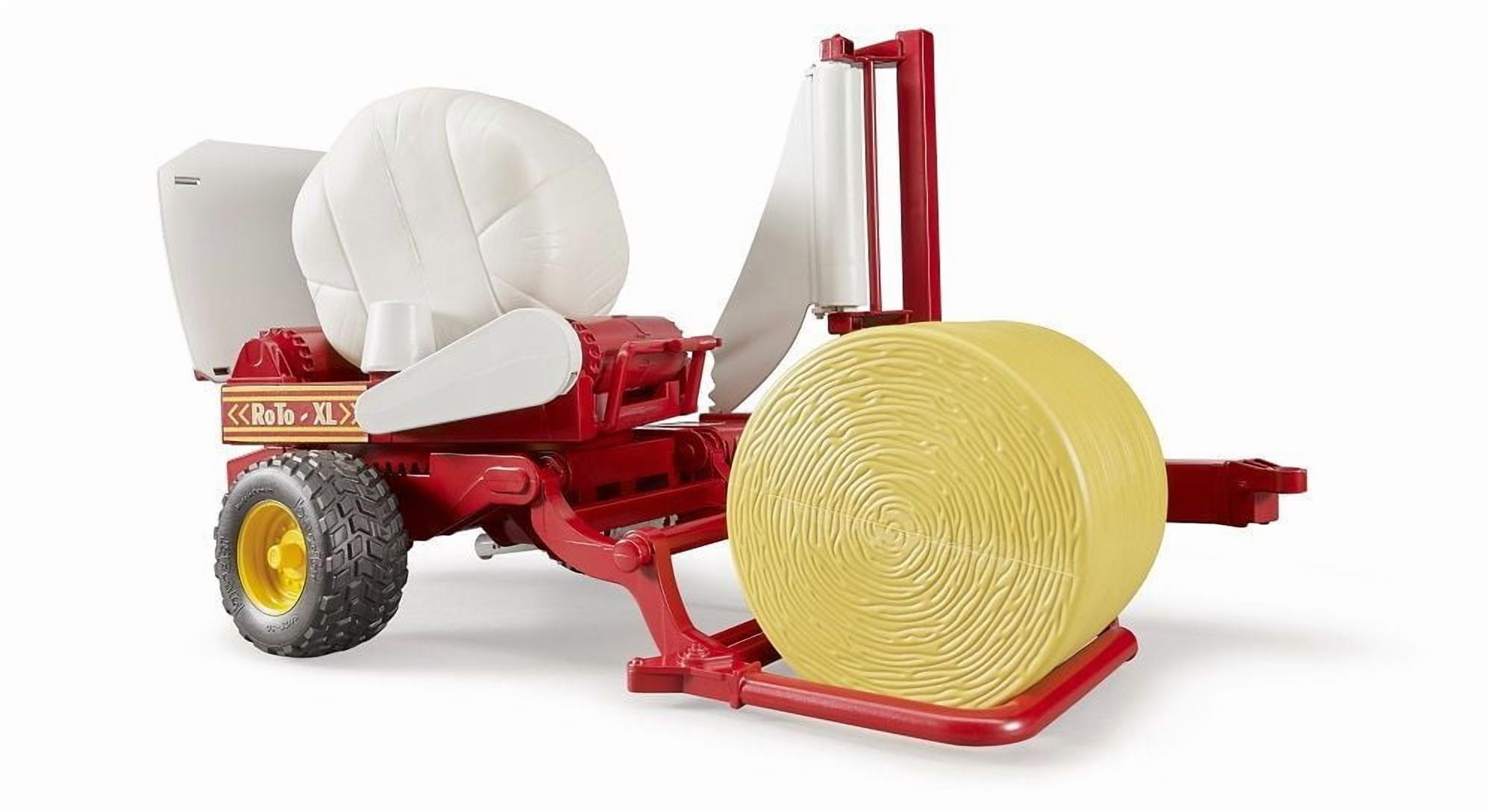 Bruder 02122 Tractor Toy Attachments: Bale Wrapper w/ Wrapped and Un ...