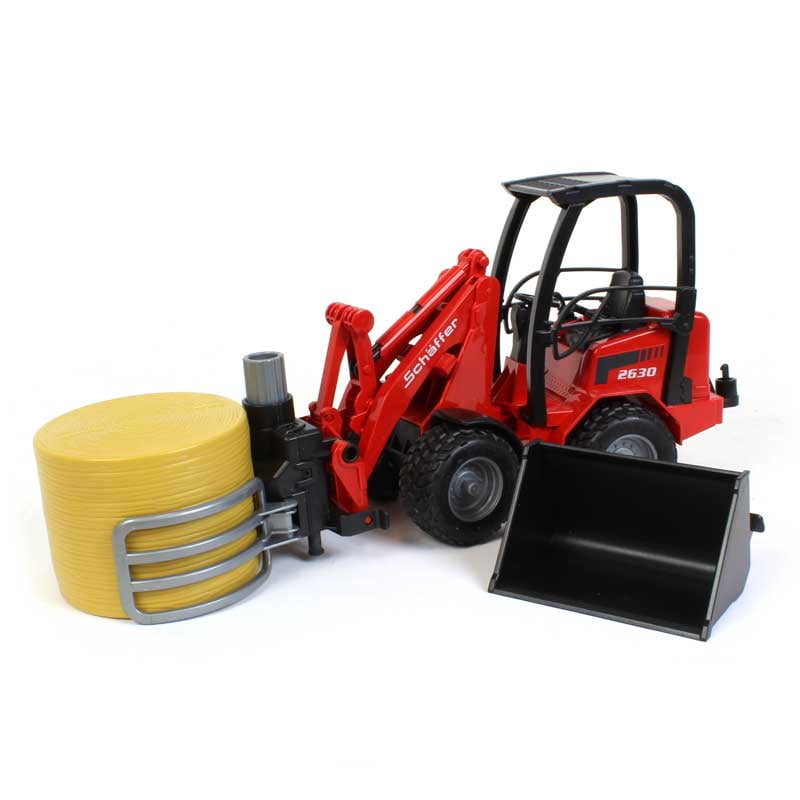 Bruder 02192 Schaffer Compact Loader w/ Bale Gripper and Bale - Walmart.com