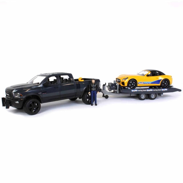 Bruder 02504 Ram 2500 Power Wagon Pickup Toy Trucks with Roadster ...
