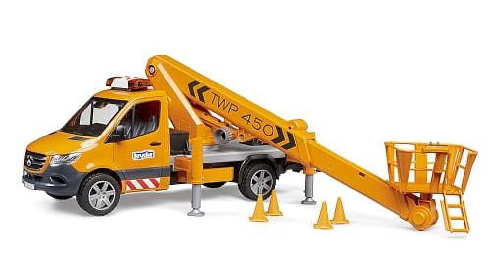 Bruder 02679 MB Sprinter Service Truck/Crane, Man Basket w L/S Module ...