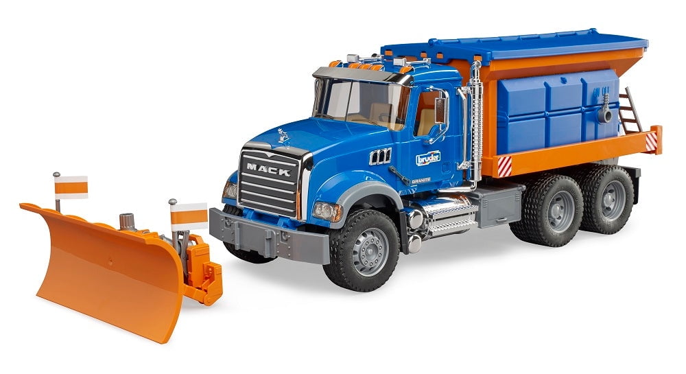 Bruder Mack Granite Snow Plow Big Kids Toy Truck with Front End ...