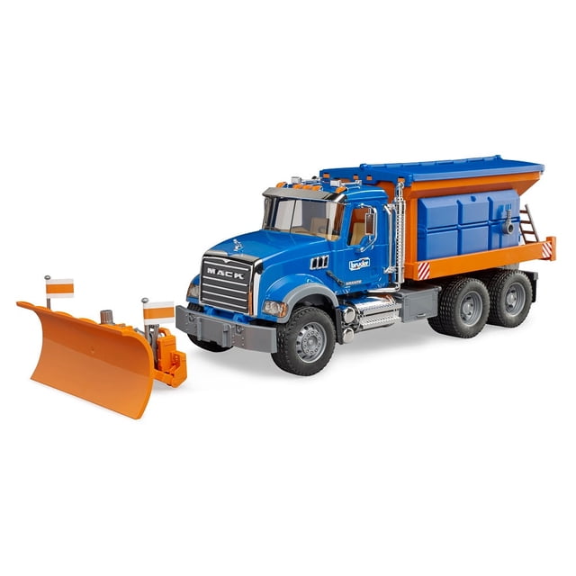 Bruder Mack Granite Snow Plow Big Kids Toy Truck with Front End ...