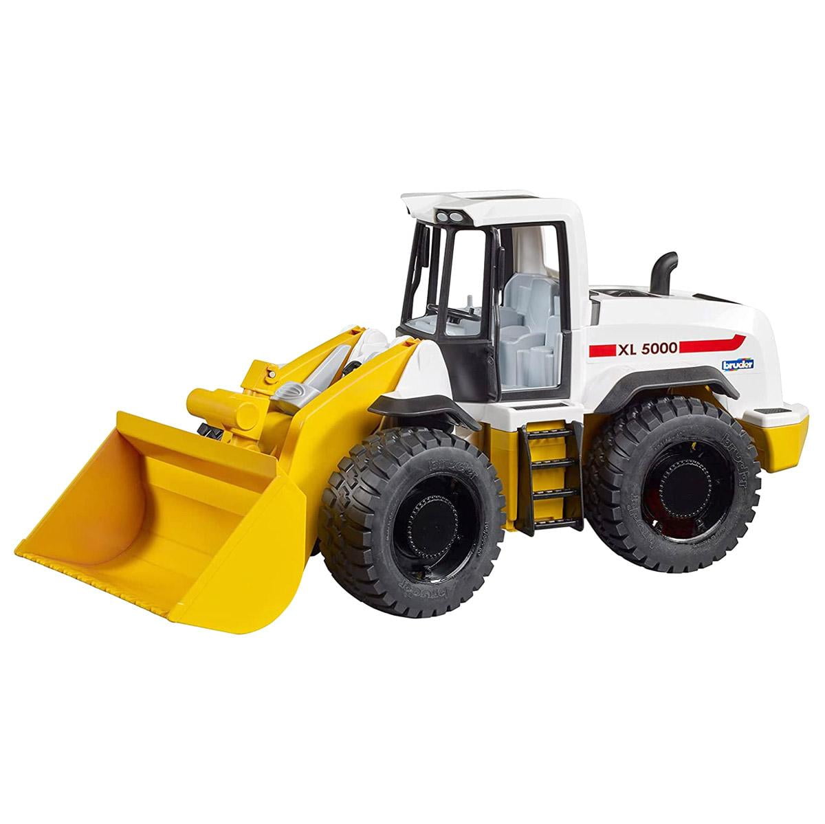 Bruder Wheel Loader, Yellow and White, Toy Vehicle with Bucket and ...