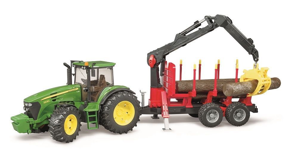 Bruder 09821 John Deere 7930 w/ Logging Trailer, Crane and 4 Logs 30.10 ...