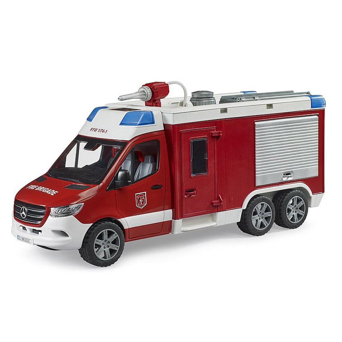Bruder 1/16 Mercedes-Benz Sprinter Fire Rescue Truck with Water Pump ...