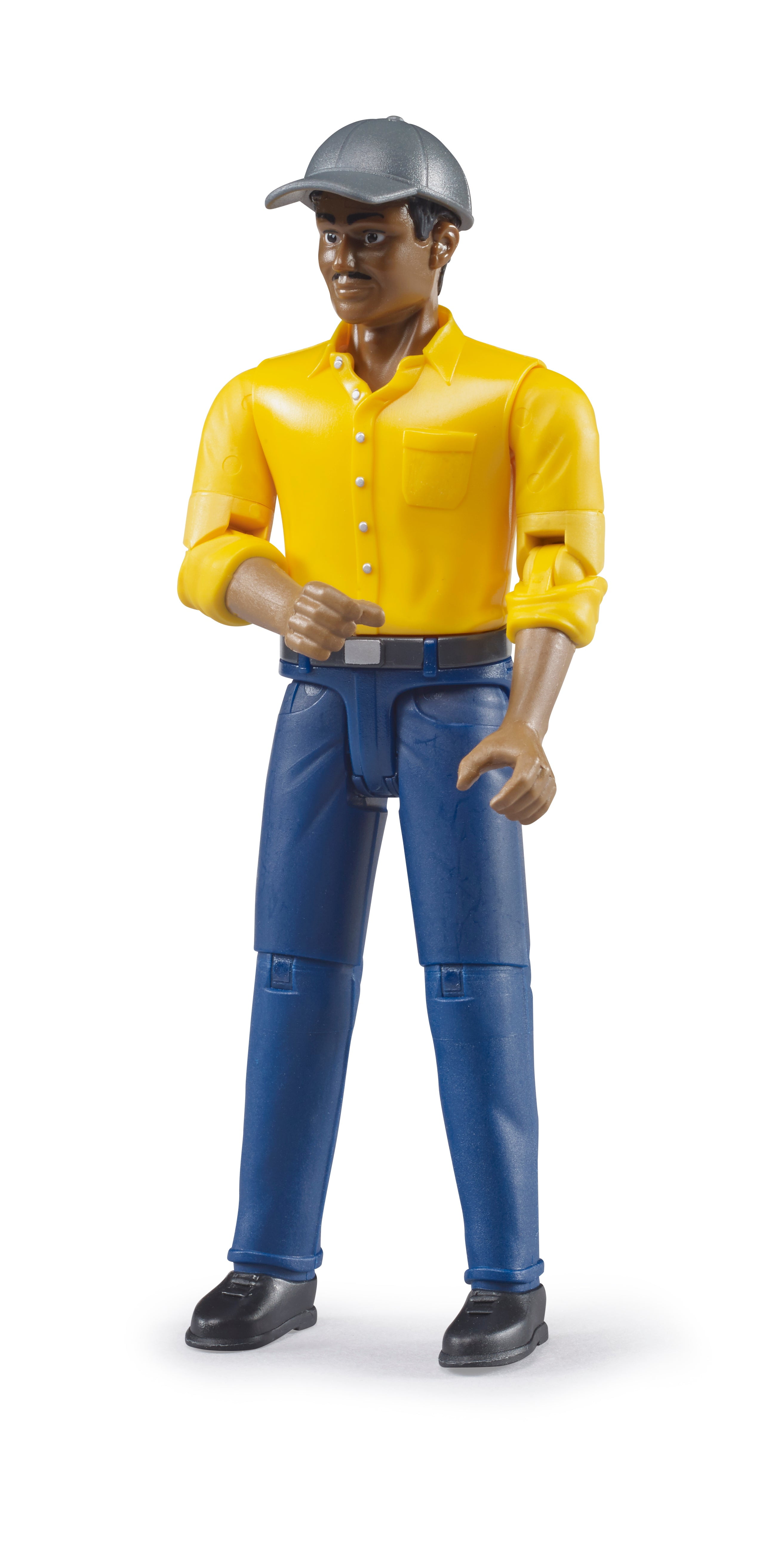 Bruder Toy Shop Figure Man, Medium Skin, Blue Jeans, Scale Model ...