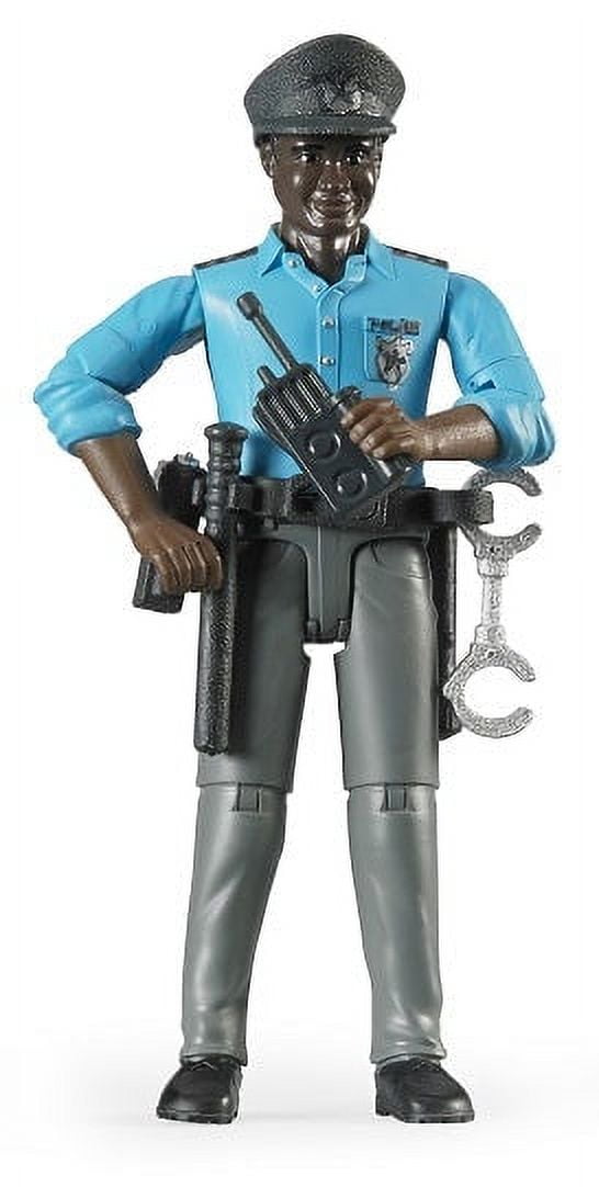 Bruder Policeman Dark Skin Toy Figure with Accessories - Walmart ...