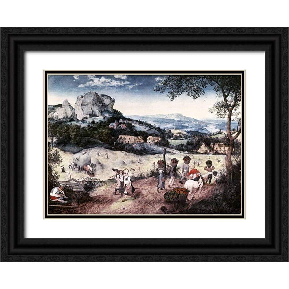 Bruegel the Elder, Pieter 18x14 Black Ornate Wood Framed with Double ...