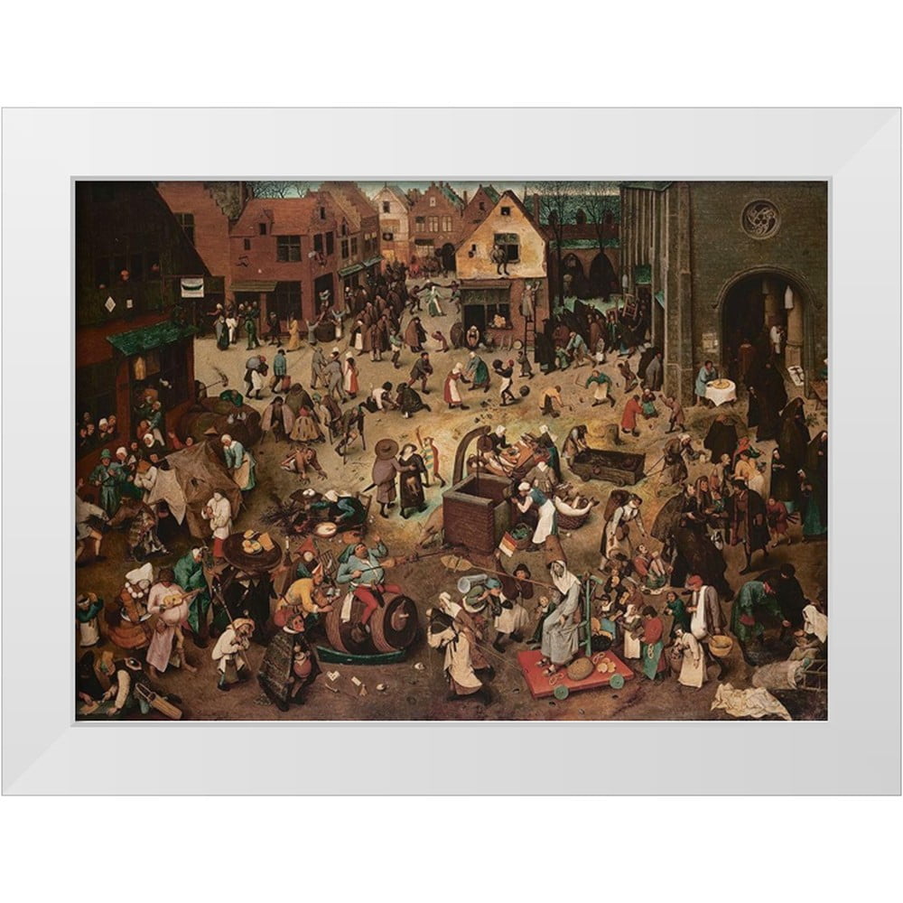 Bruegel the Elder, Pieter 18x14 White Modern Wood Framed Museum Art ...