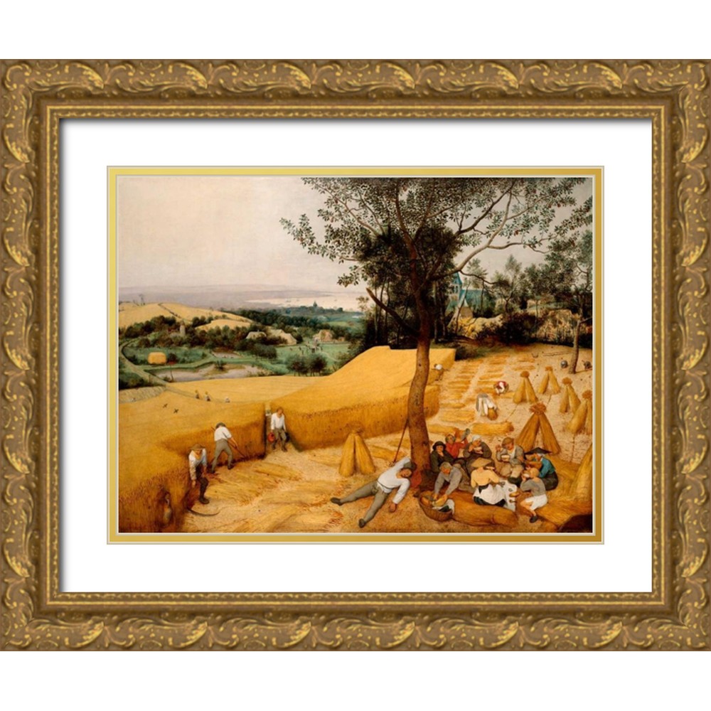 Bruegel the Elder, Pieter 32x25 Gold Ornate Wood Framed with Double ...