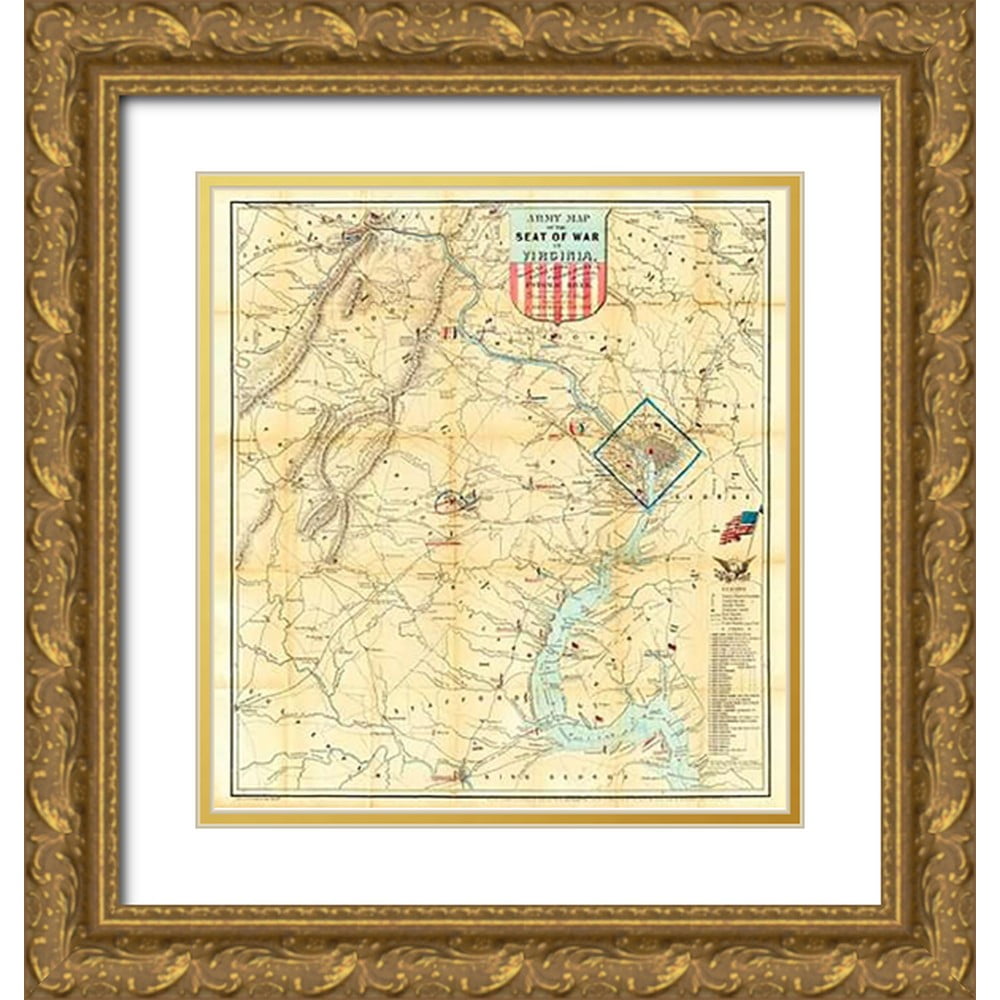 Bruff, J. Goldsborough 20x21 Gold Ornate Wood Framed with Double ...