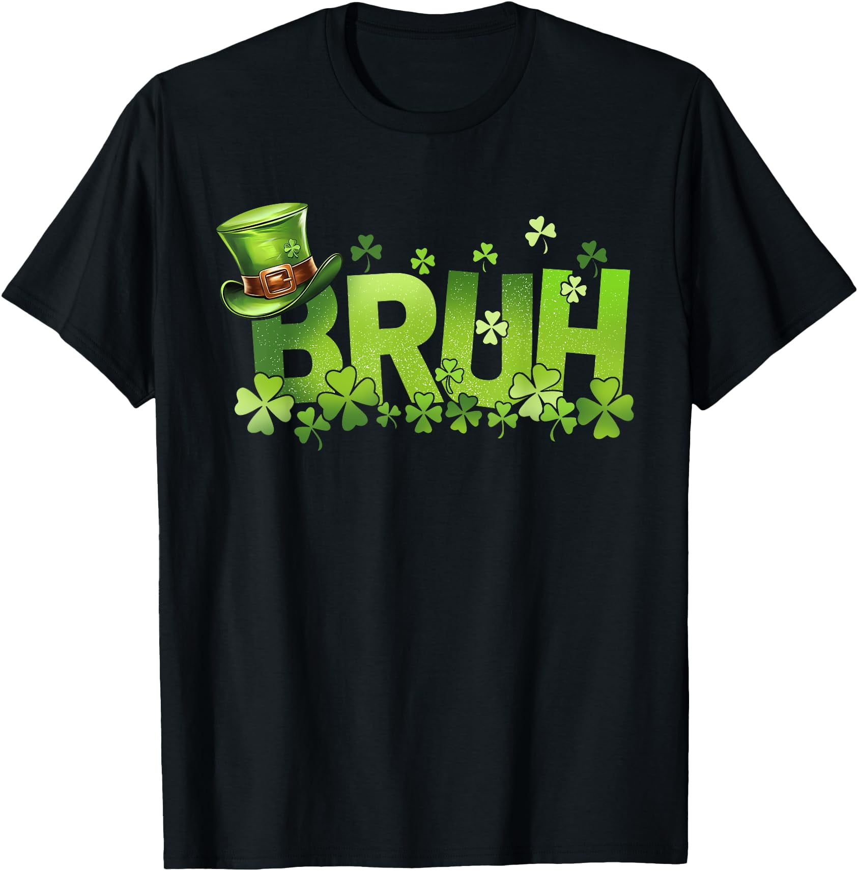 Bruh 2025 Funny Saint Pattys Lucky Charm Tee Funny St. Patrick’s Day ...