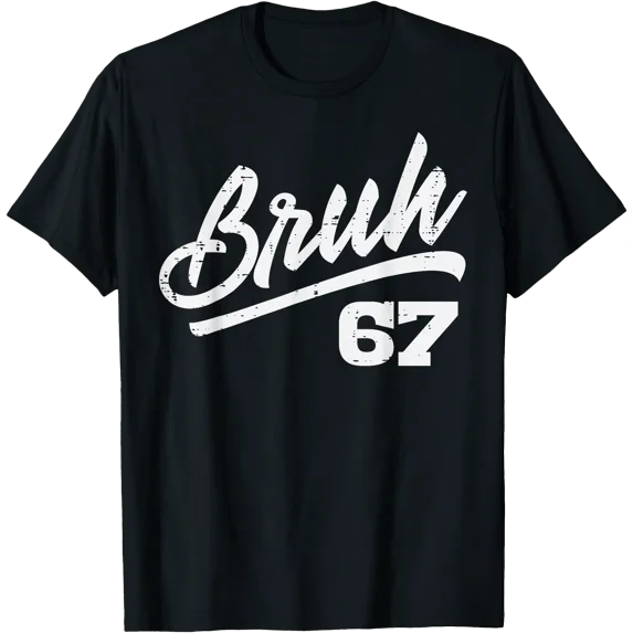 Bruh 67 Meme Funny Number 6 7 Costume Kids Youth Boys Teen T-Shirt ...