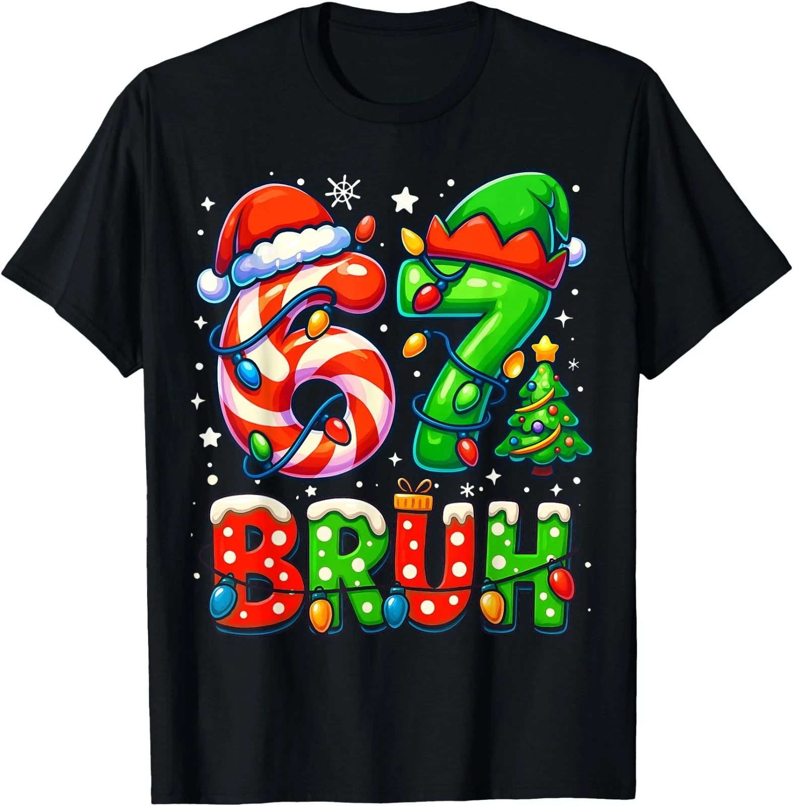 Bruh 67 Meme Six Seven Holiday Kids Adults Funny Trend Unisex T-Shirt ...