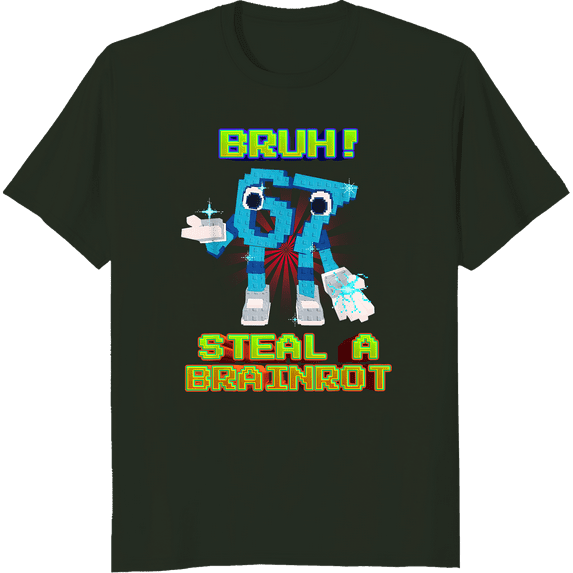 Bruh 67 Six Seven 6-7 Funny Brainrot Steal A Brainrot Tshirt ,Full ...