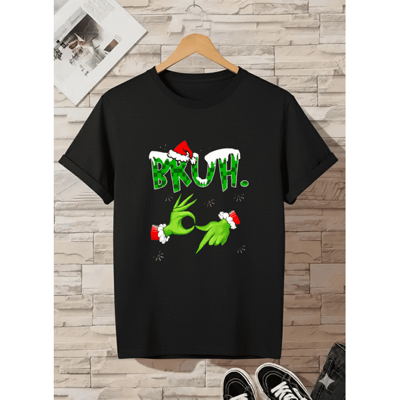 Bruh 67 Six Seven Meme Christmas Funny Gen Alpha Slang Holiday Tee ...