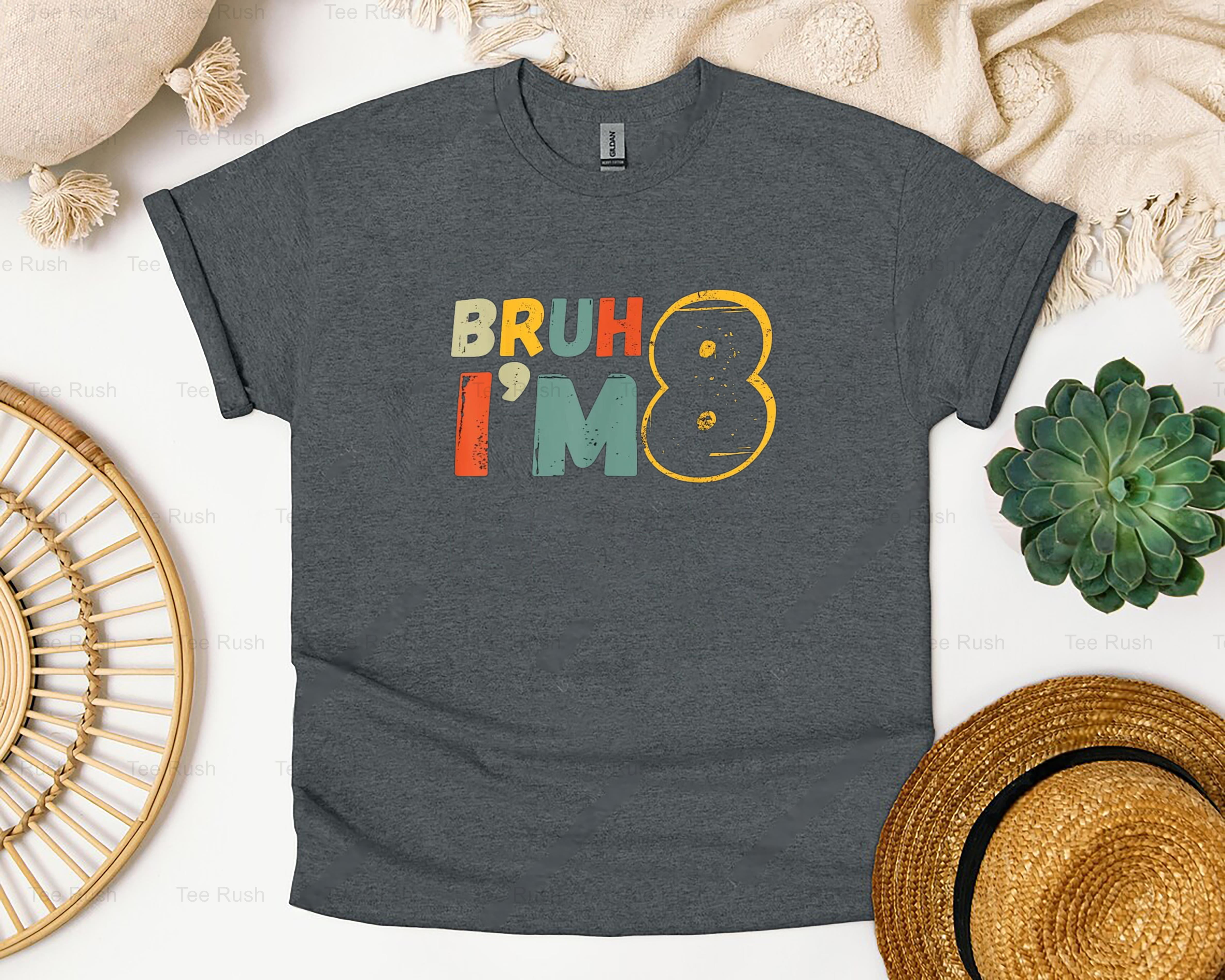 Bruh 8th Birthday Funny 8 Year Old Birthday Kid Turning Eight Humor,T ...