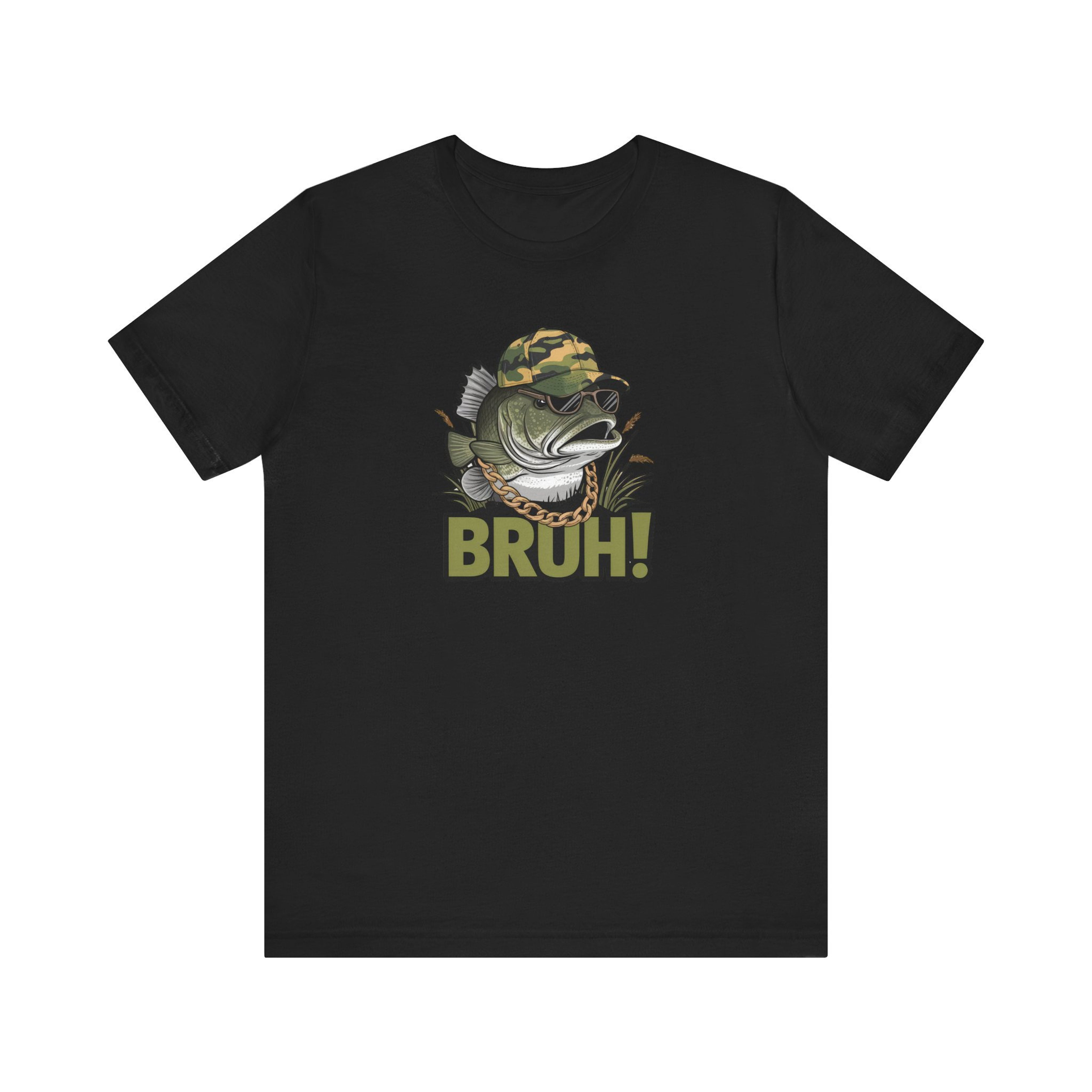 Bruh Big Bass Shirt | Trendy Cool Bass Fishing Tee | Funny Bass ...