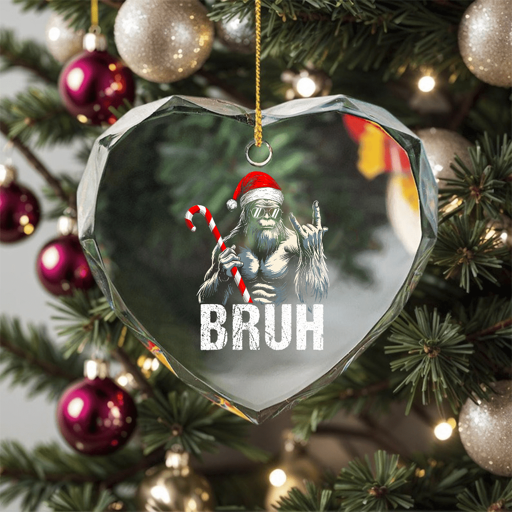 Bruh Bigfoot Tree Sasquatch 2 Ornament Home Decoration, Crystal Glass Ornament - Walmart.com