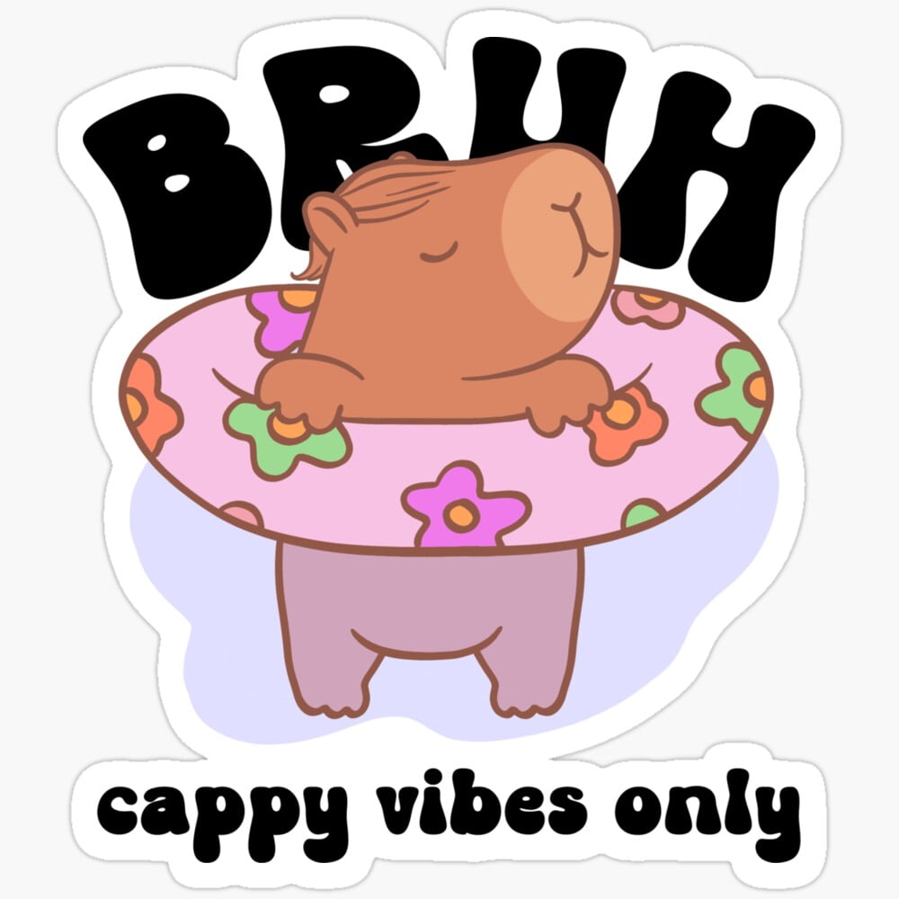 Bruh Capybara Sticker Phone Decal Water Bottle Stickers Car Decals ...